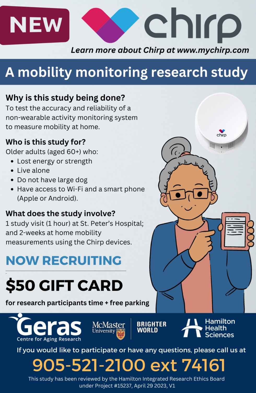 Chirp - A Safer Home for Aging Adults | Research | Geras Centre for ...