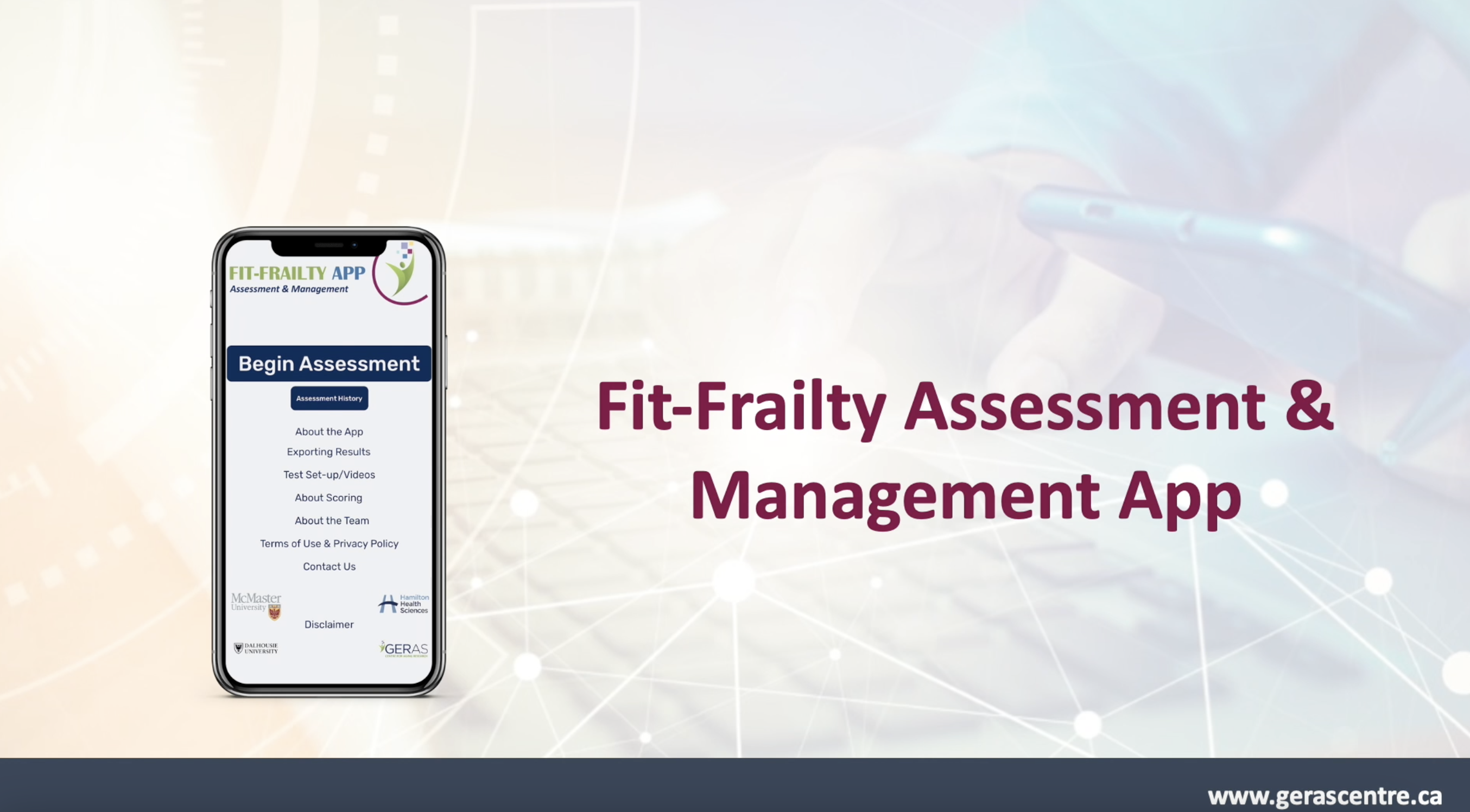 Fit-Frailty App | Research | Geras Centre for Aging Research